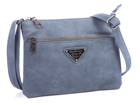 Torebka damska z miękkiej skóry ekologicznej niebieska Jennifer Jones ...