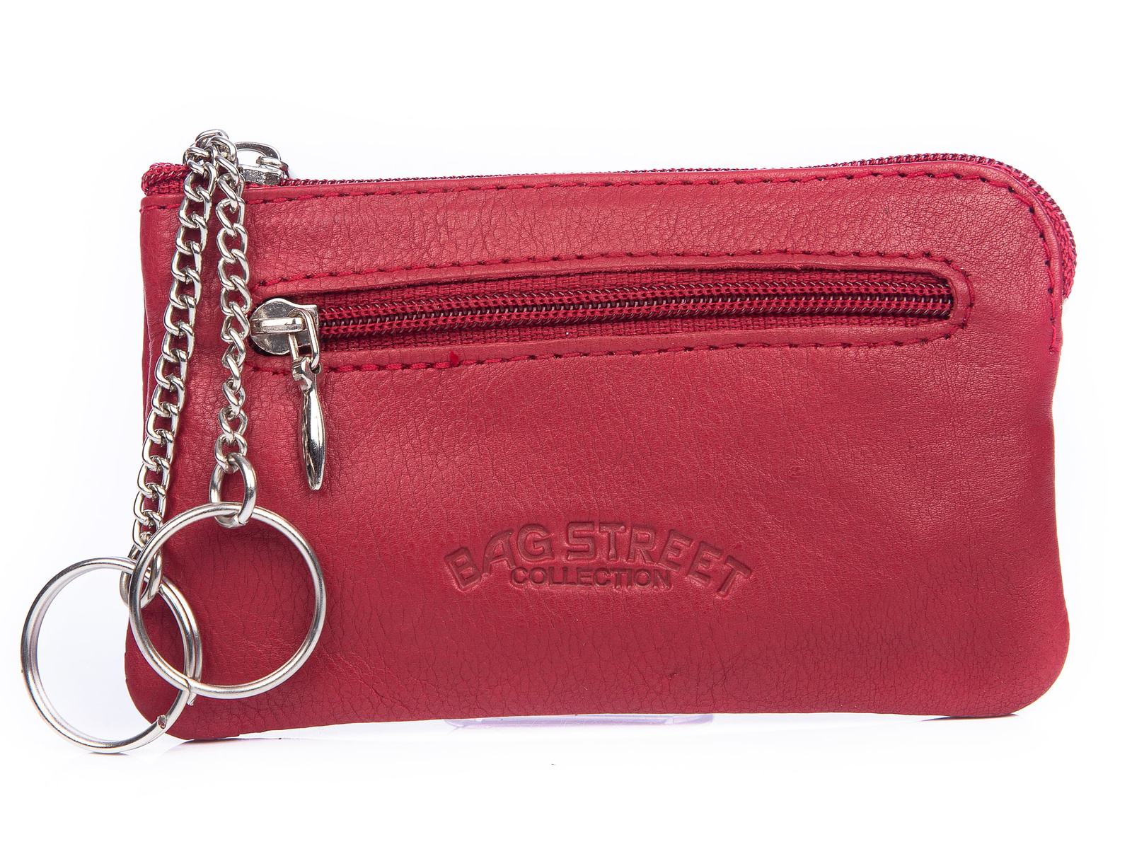 Bag Street red soft natural leather key case Red | Accessories \ Key ...