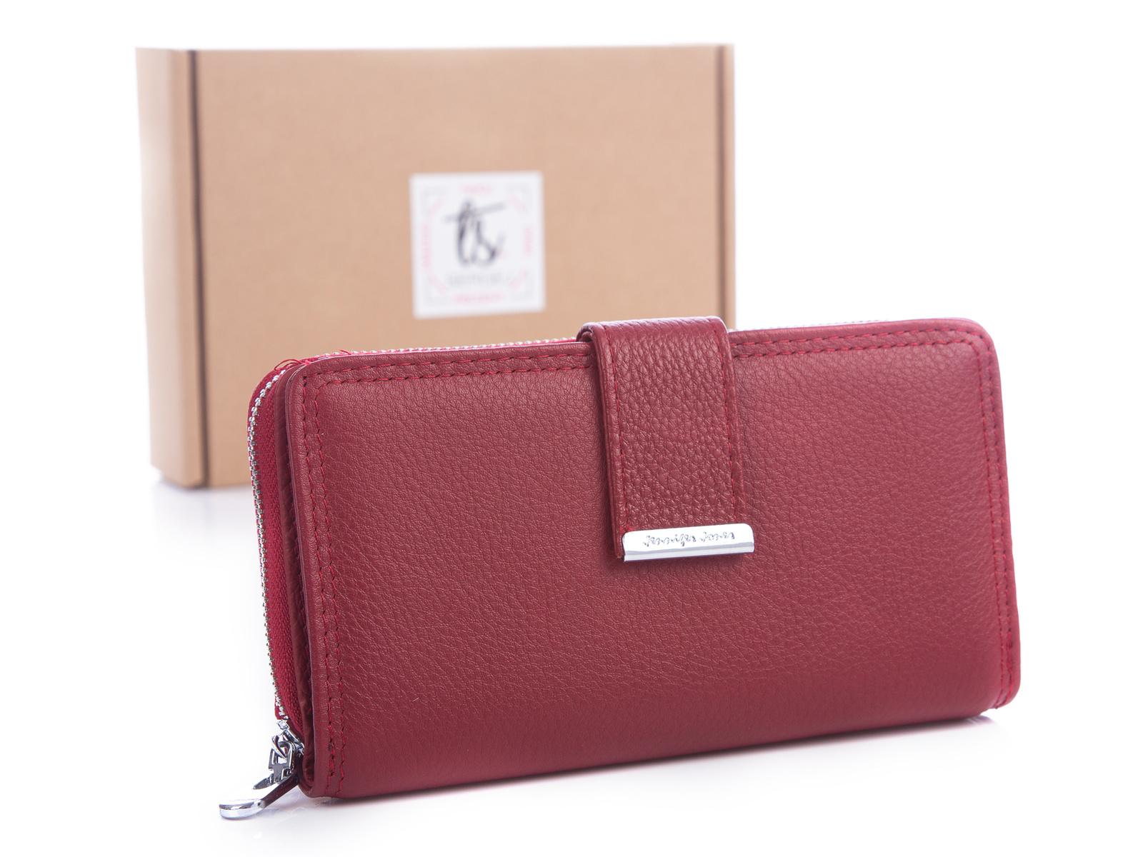 Jennifer Jones women's soft natural leather wallet Red | Woman ...