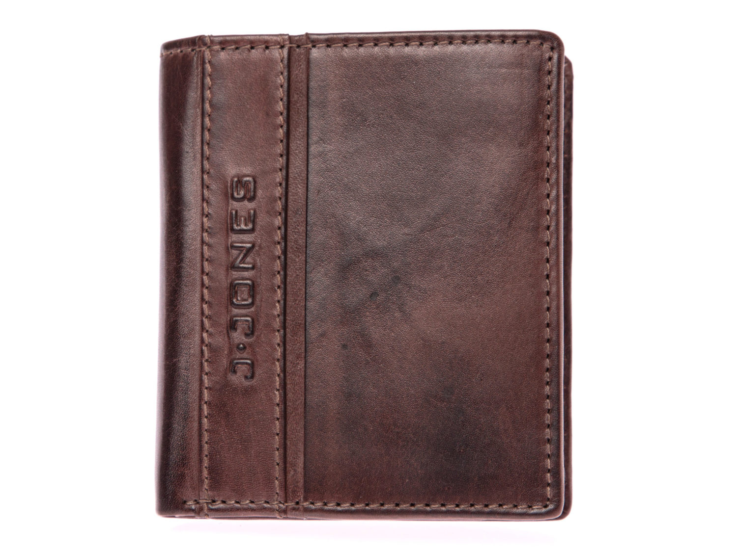 J Jones men's dark brown vertical RFID wallet Dark brown | Man ...