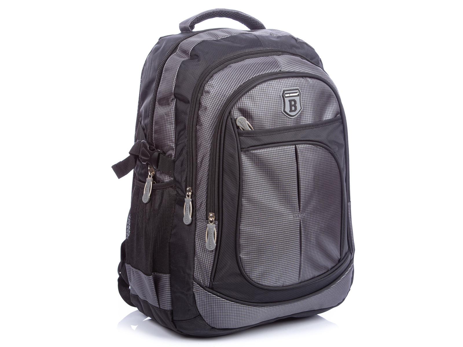 Large silver backpack with 3 A4 compartments Bag Street Silver | Woman ...