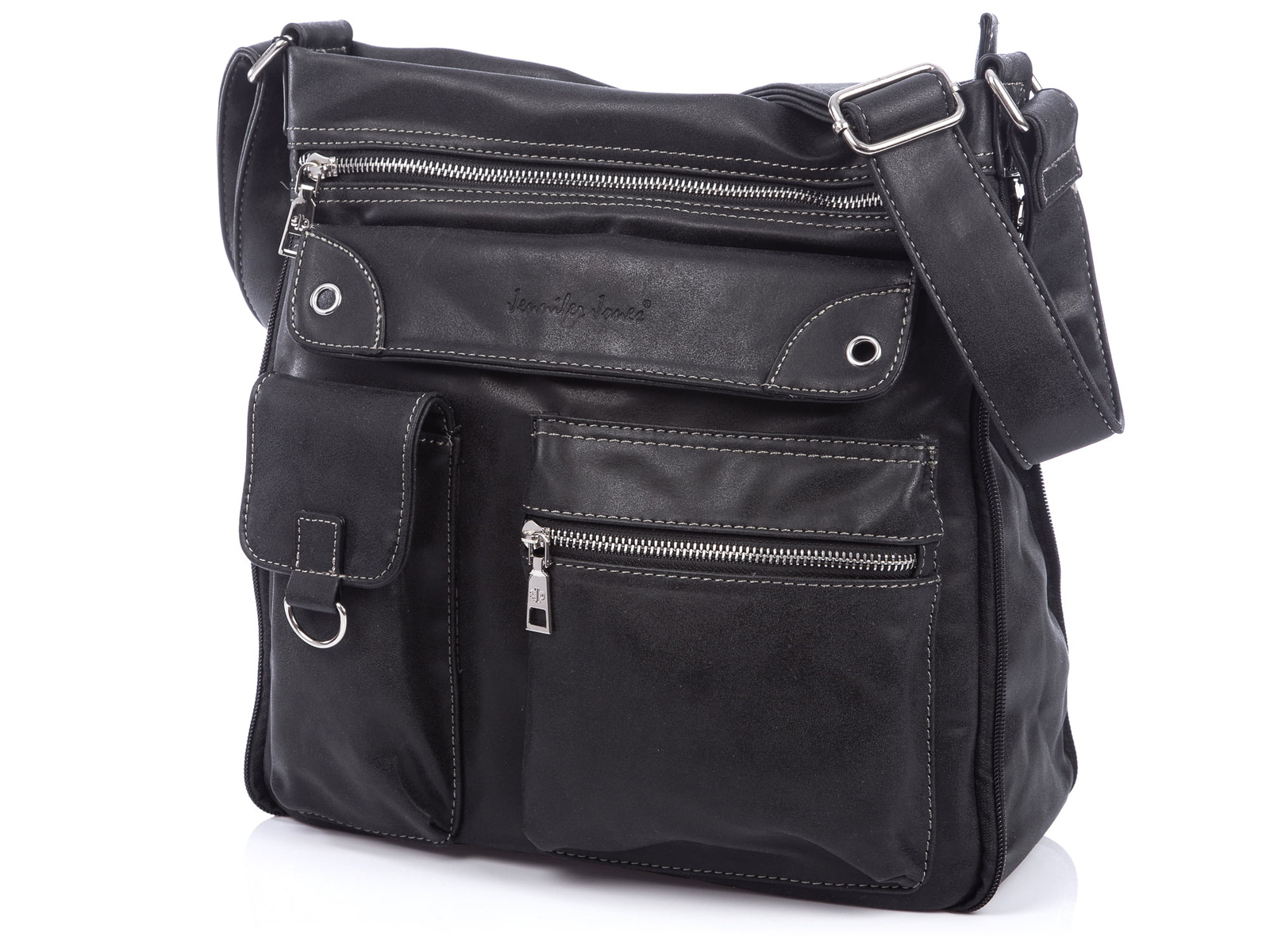 Jennifer Jones poszerzana torebka damska na ramię czarna Czarny ...