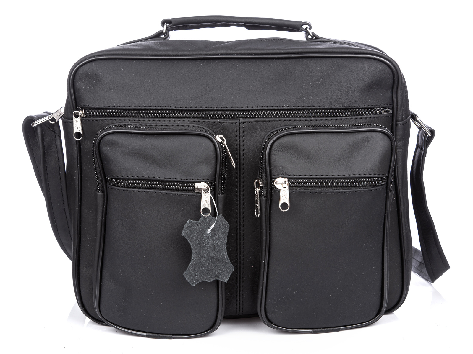 SERGEJ Large leather men's bag for work black A4 | Man \ Bags Bags ...